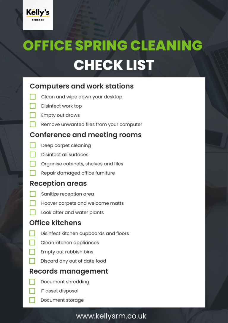 Office spring cleaning checklist | Kelly's Records Management
